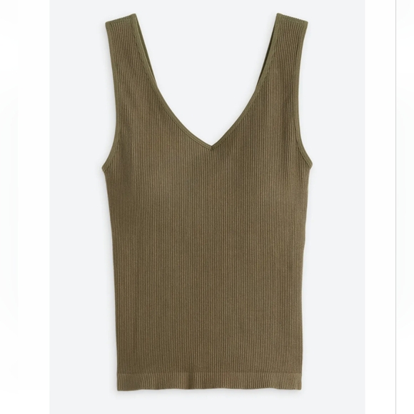 nine britton | Tops | Nwt Nine Britton Jubair V Neck Knit Tank Olive ...